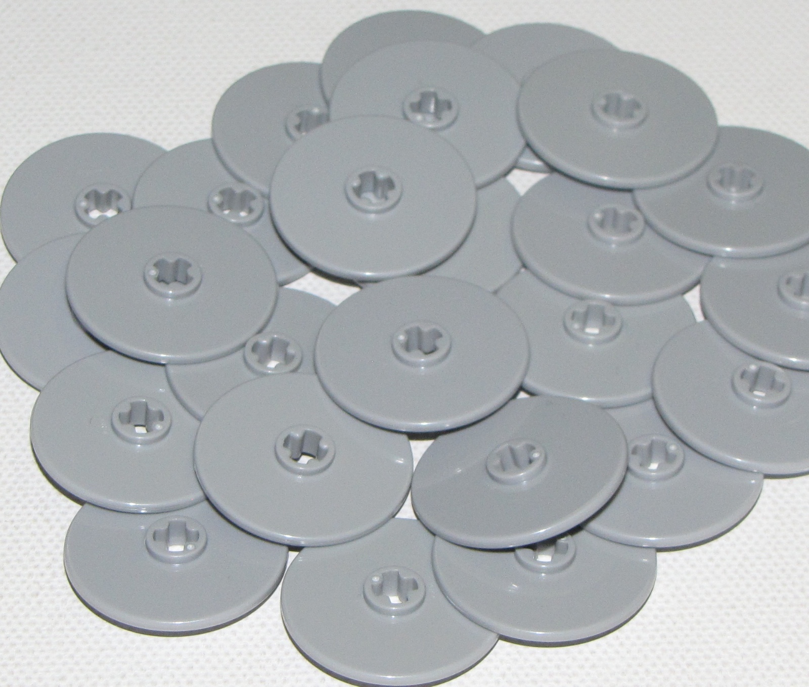 Lego Lot of 25 New Light Bluish Gray Grey Technic, Disk 3 x 3 Disc ...