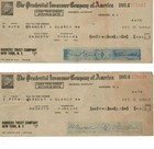 Vintage Prudential Insurance Company of America Bankers Trust Checks ...
