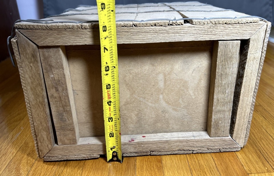 Vintage Sturm Ruger Small Arms Ammo Sealed Wooden Crate with Metal ...