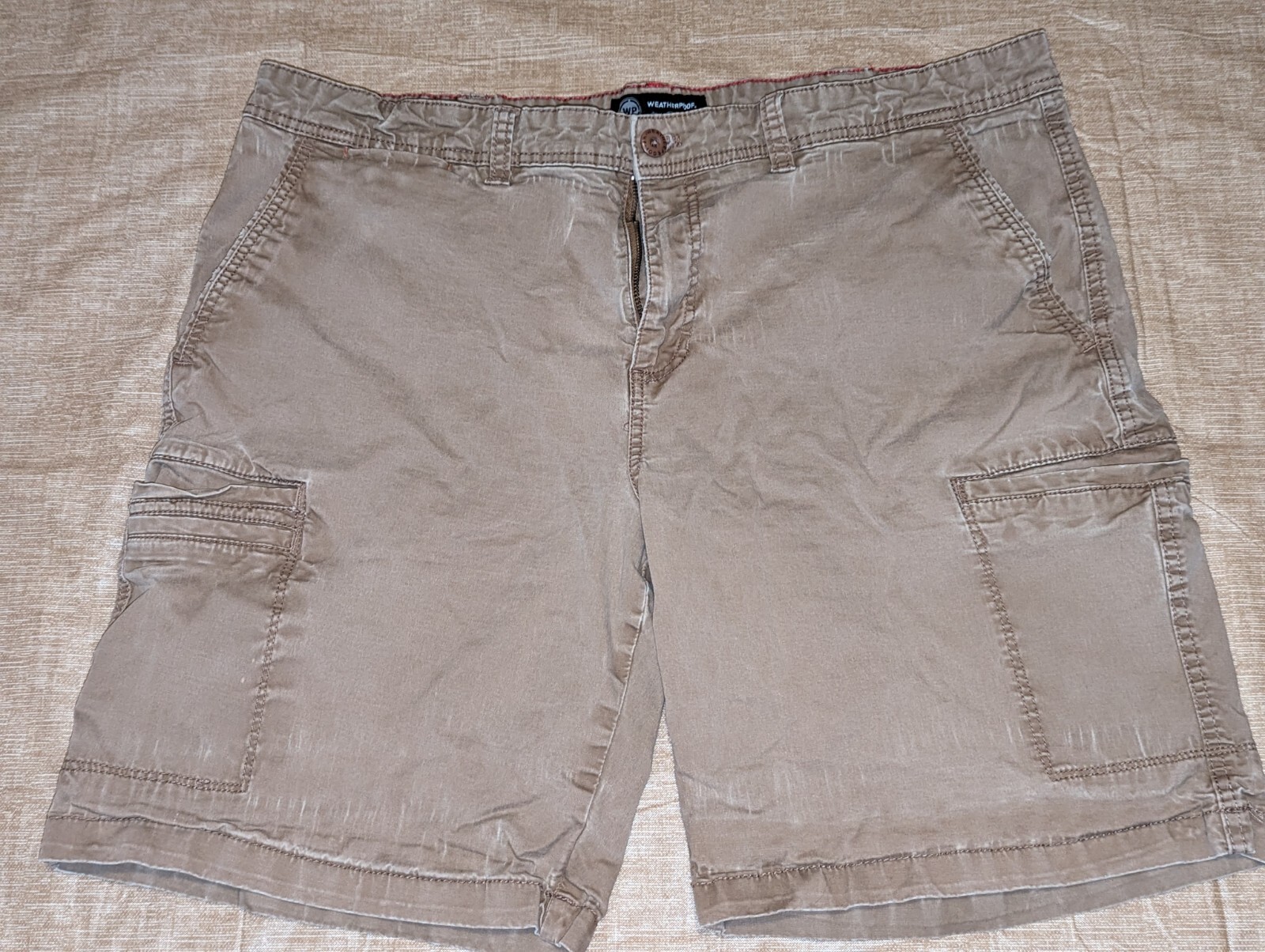 Weatherproof Mens Tan Cargo Shorts Size 40 Regular Fit - Gem