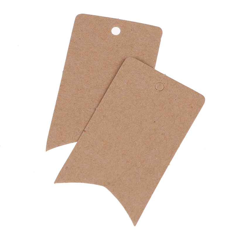 100Pcs Thank you Tag Craft Paper Hang Tag Label with 20m jute Wedding ...
