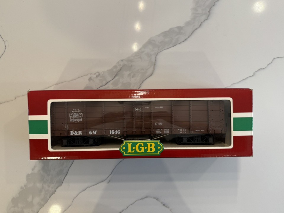 LGB 4073 Rio Grande High Side Gondola DRGWRR 1646 G Scale Train w/ Xmas ...