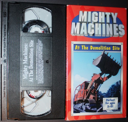 MIGHTY MACHINES: AT THE DEMOLITION SITE (vhs) Dino, Crane, Dozer. VG ...