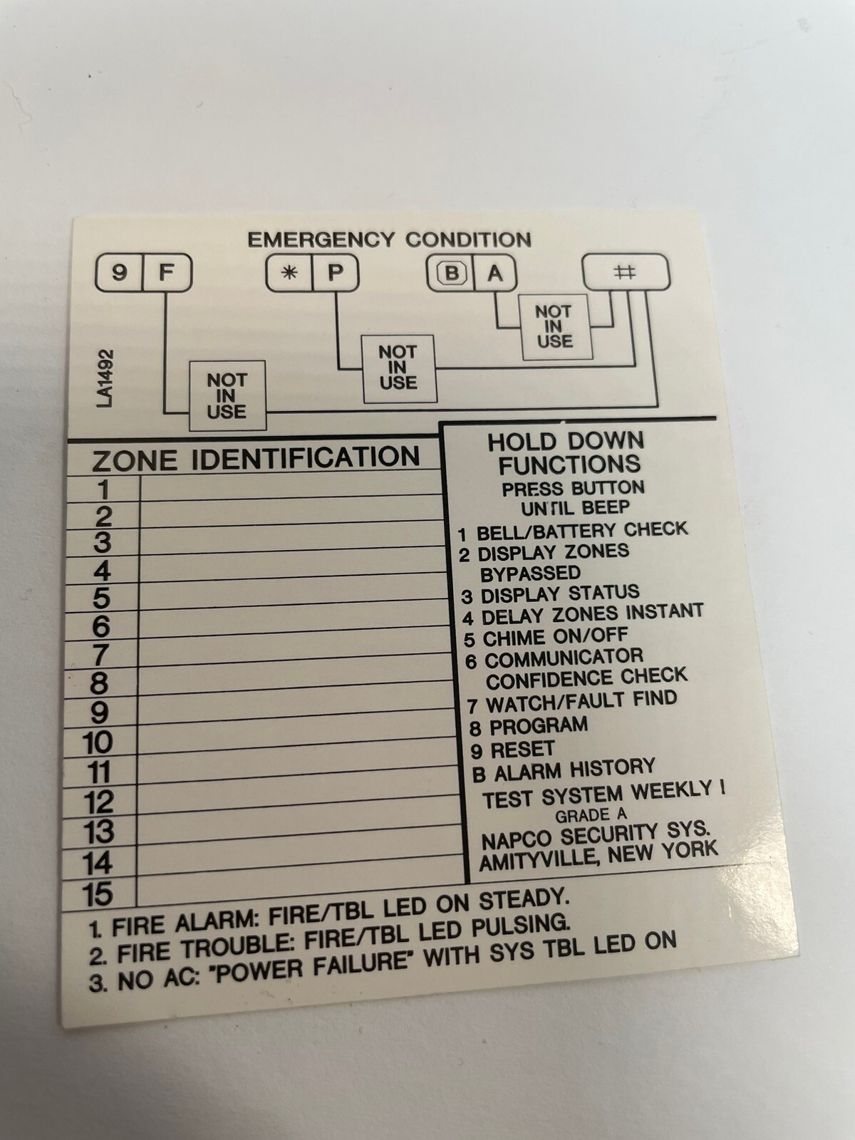 Napco Magnum Alert Rp1016e Security System Keypad for sale online | eBay