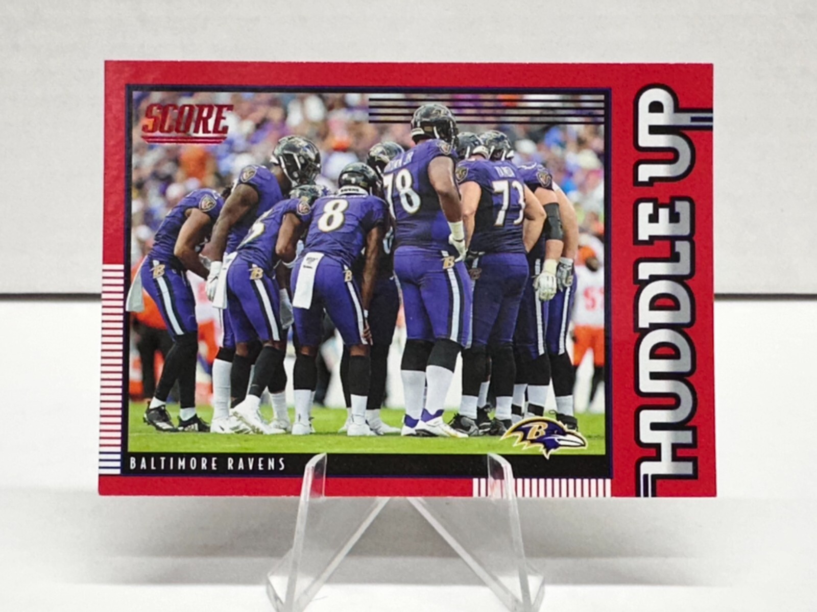 2020 Panini Score Huddle Up Red Football #HDL-BAL Baltimore Ravens | eBay
