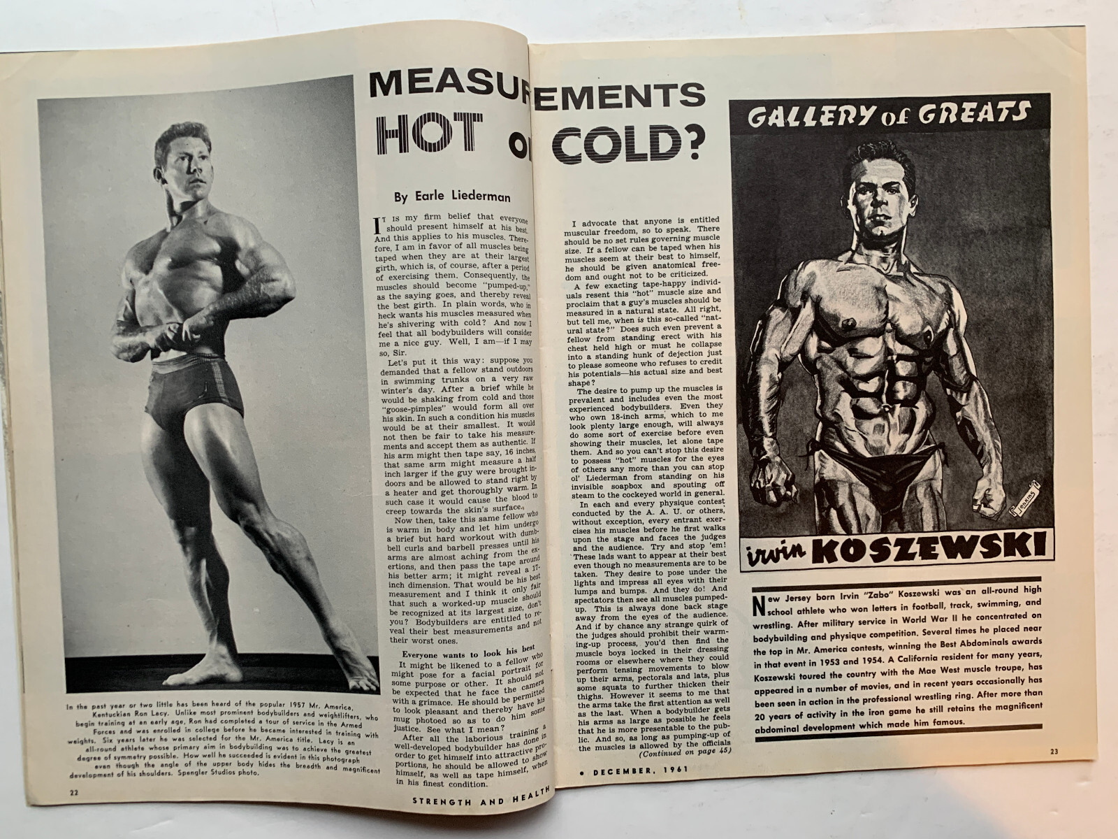 Strength & Health Magazine December 1961 Tommy Johnson, Karate ...
