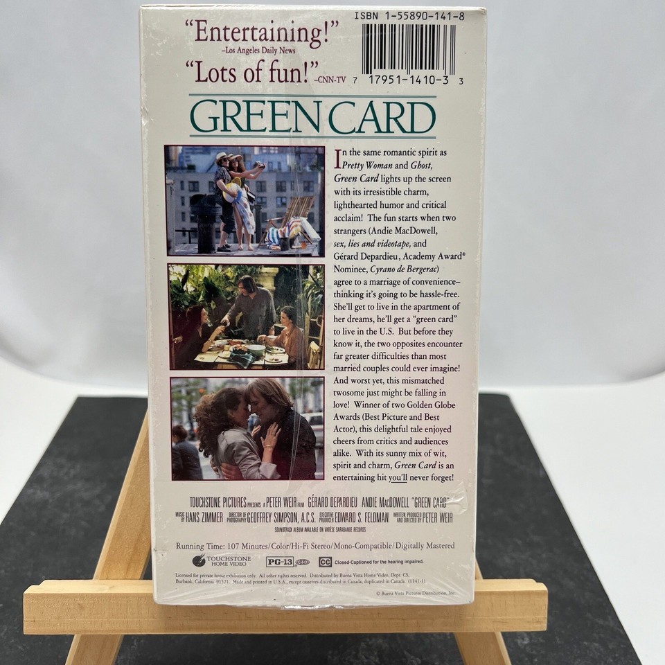 Green Card (VHS, 1991) NEW/SEALED Peter Weir Andie MacDowell ...