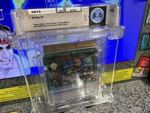 1991 Nintendo NES Action 52 Games Cheetahmen Graded WATA 5.5 Clear Cart ...