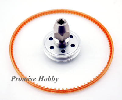 Alloy 1/4" Flex Collet Coupler w/ Fly Wheel & Belt for Zenoah Gas ...