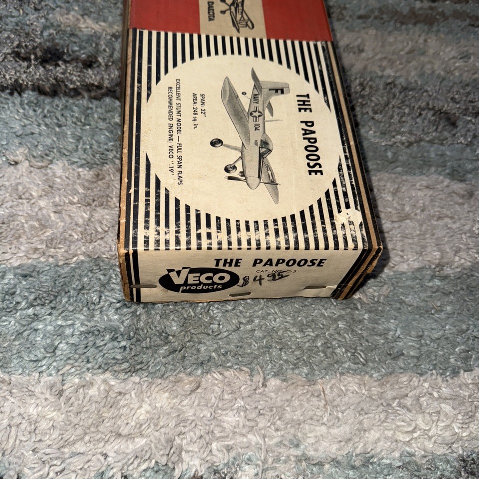 Veco The Papoose Gas Engine Vintage Model Plane 32” Span .19 Engine | eBay