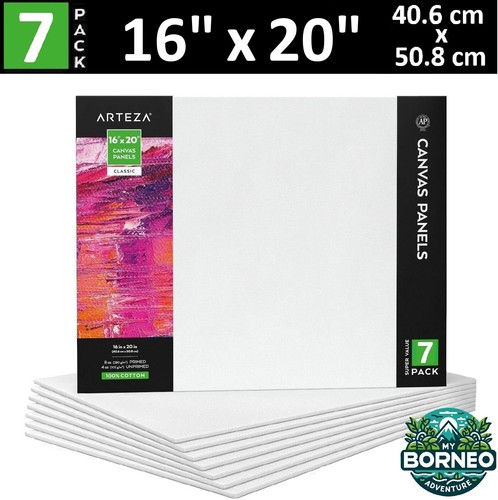 Blank Canvas Artist Painting Boards 16x20 | 7 Pack Panels Pre-Primed ...