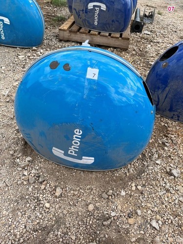 Vintage Retro Egg Shape Pay Phone Telephone Hood, Blue Porcelain ...