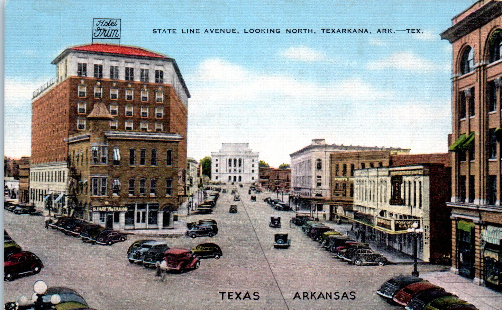 1940s State Line Avenue Looking North Texarkana AR & TX Postcard | eBay