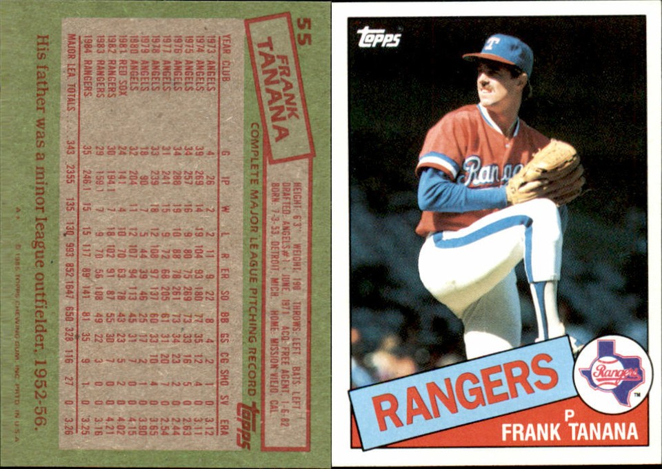 1985 Topps Baseball Cards Complete Your Set U-Pick #'s 1-200 NM/MINT | eBay