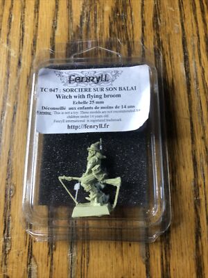 Fenryll Miniature TC 047 Witch With Flying Broom 25mm | eBay