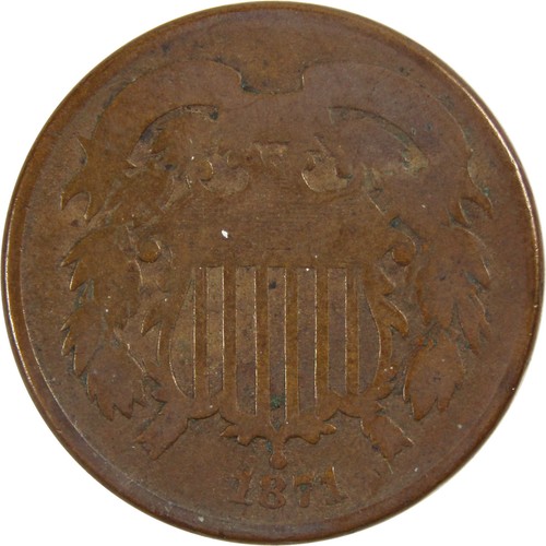 1871 Two Cent Piece G Good 2c Coin SKU:I8135 | eBay