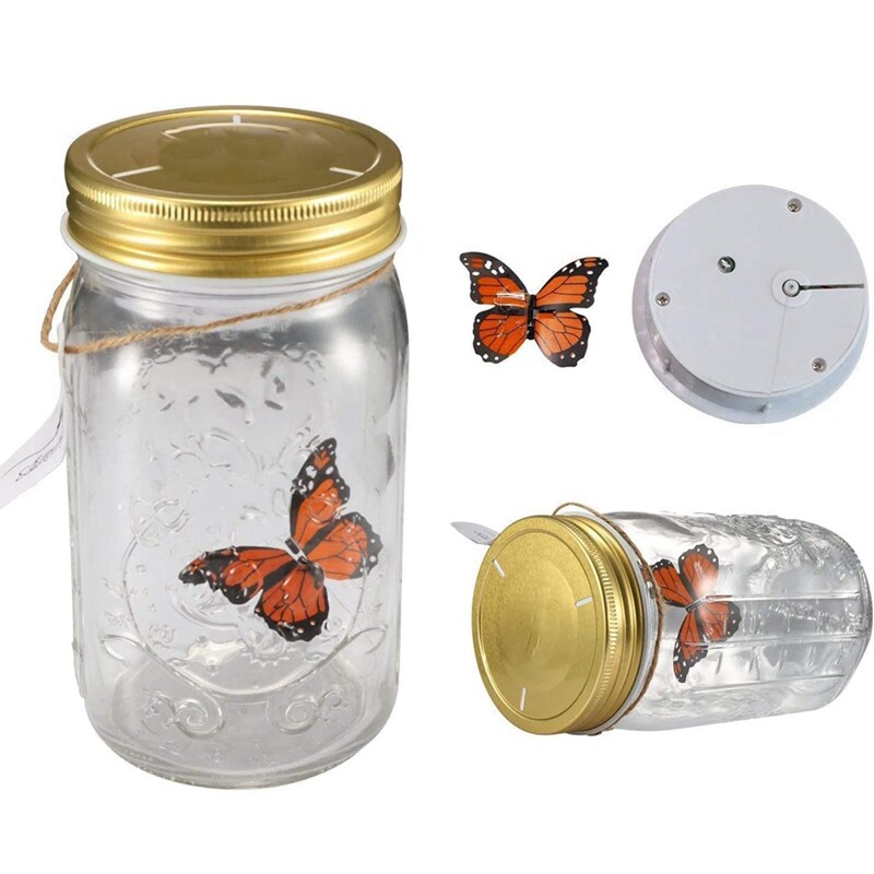 Butterfly Collection in A Jar, Butterfly Jar That Moves, LED Light ...