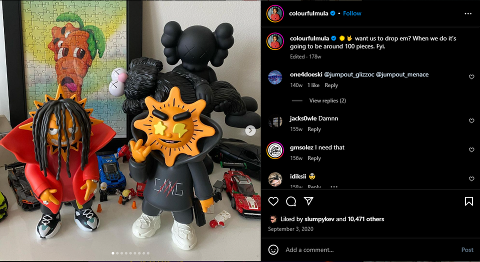 New Limited Edition Chief Keef Glo Gang Vinyl Toy Figure 8" Colourful ...