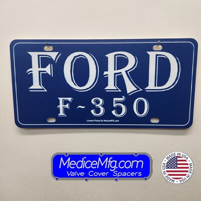 License Plate " FORD F-350 " in BLUE | eBay
