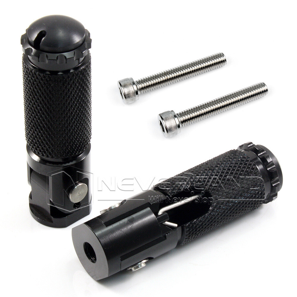 2x CNC Folding Foot peg Foot Pegs Rear Set Rest Racing For Universal ...