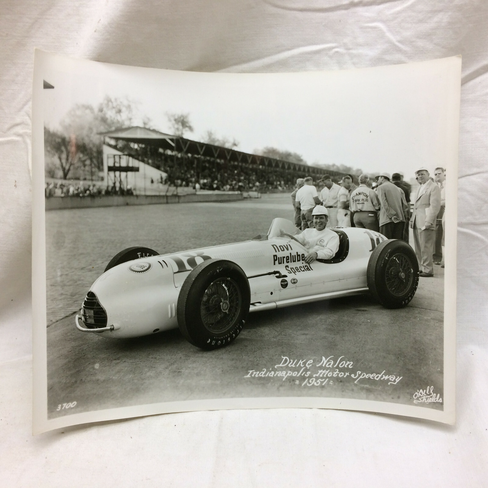 Vintage 1951 Racing Photograph Duke Nalon Indianapolis Motor Speedway ...