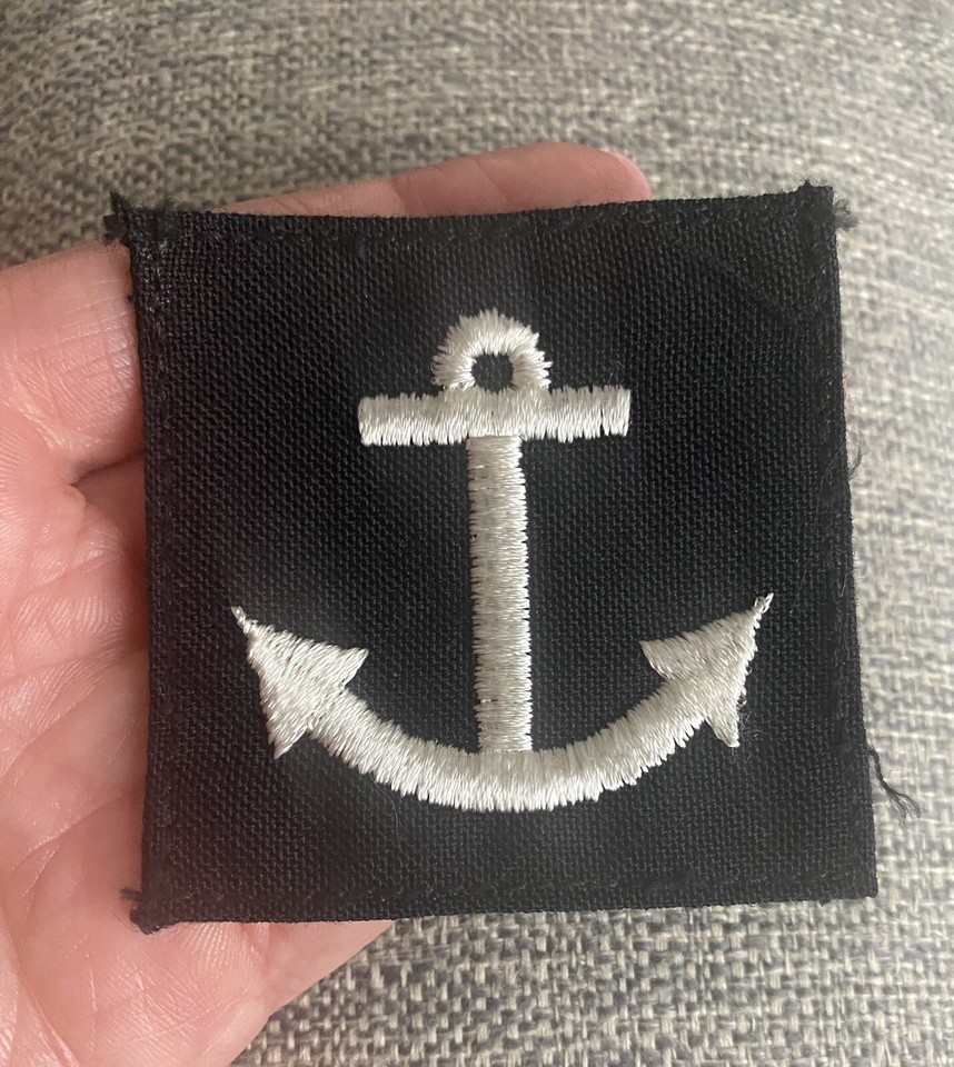 USN SEAMAN ANCHOR SLEEVE STRIKER / MARK PATCH--WHITE STITCHED on BLACK ...