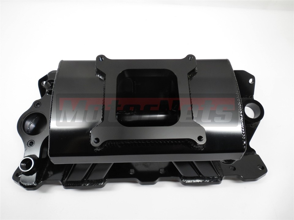 SBC Fabricated Aluminum Intake Manifold Tunnel Ram 4Barrel Small Block ...