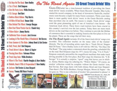 VARIOUS ARTISTS - ON THE ROAD AGAIN: 20 GREAT TRUCK DRIVIN' HITS NEW CD ...