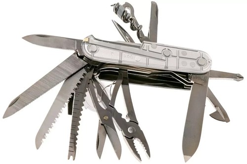Victorinox Offiziersmesser Swiss Army Knife - SwissChamp - Silvertech 1 ...