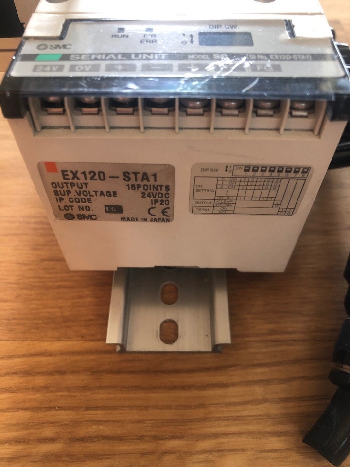 SMC EX120-STA1 SC Controller with (5) VQ1201Y-5C (1) VQ1101Y-5C (1 ...