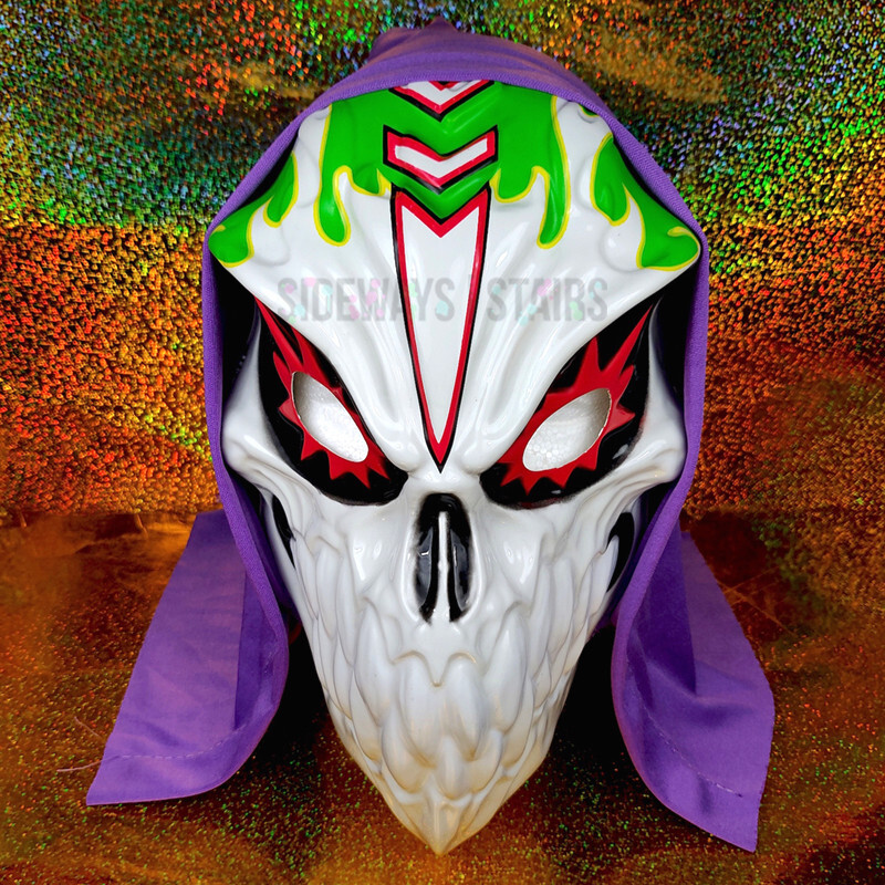 GRAVE DIGGER SKULL MASK hooded pvc purple hood reaper Monster Jam ...
