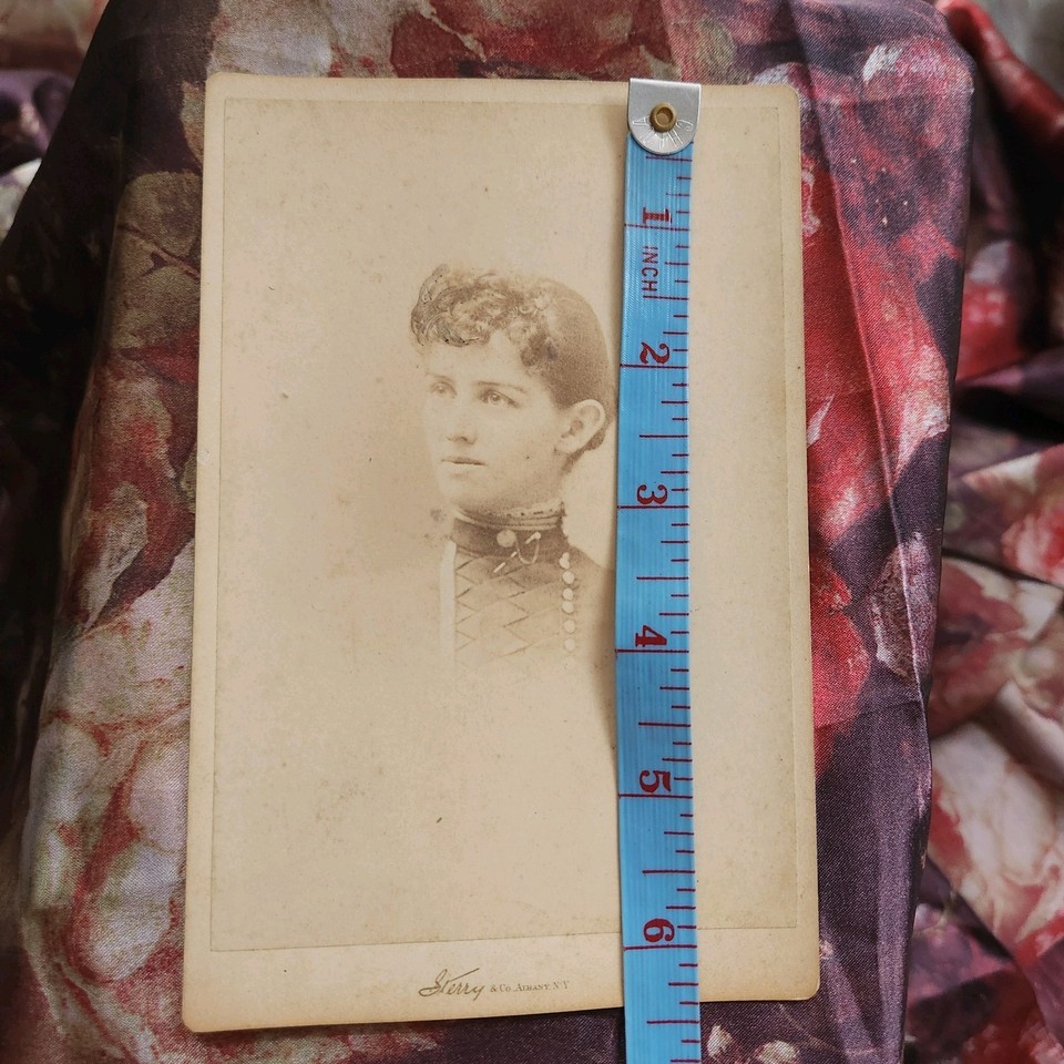 Antique Cabinet Card Photo 1880s 1889 Victorian Portrait Woman Albany ...