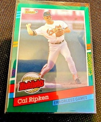 Rare Vintage Mint Condition Cal Ripken Donruss 1991 Highlights Bc 17