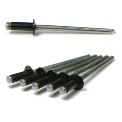 Black Pop Rivets 1/8 Diameter #4 All Aluminum Black Painted Blind ...