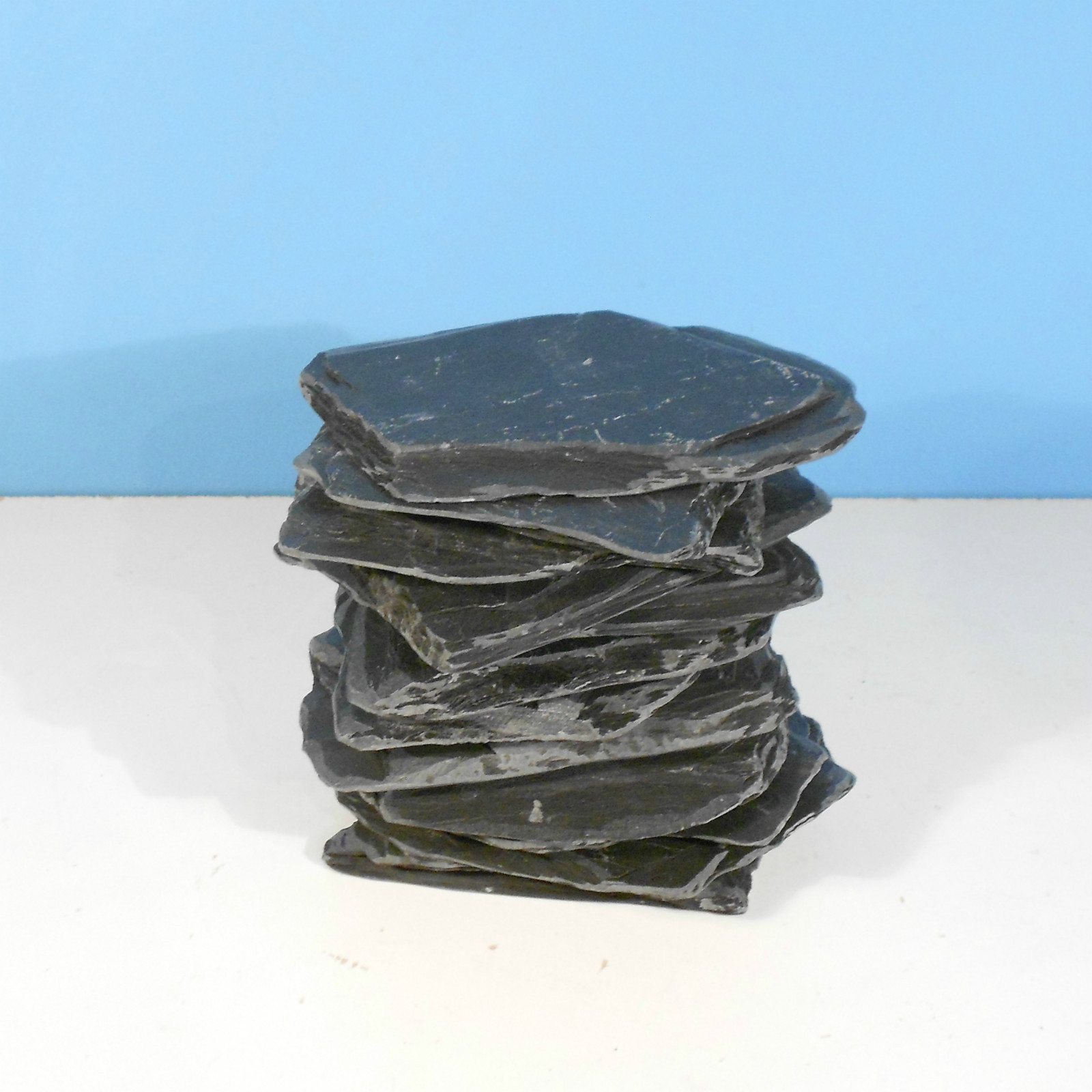 12x New NATURAL Flat SLATE Rock Gravel Pieces AQUARIUM or VIVARIUM ...