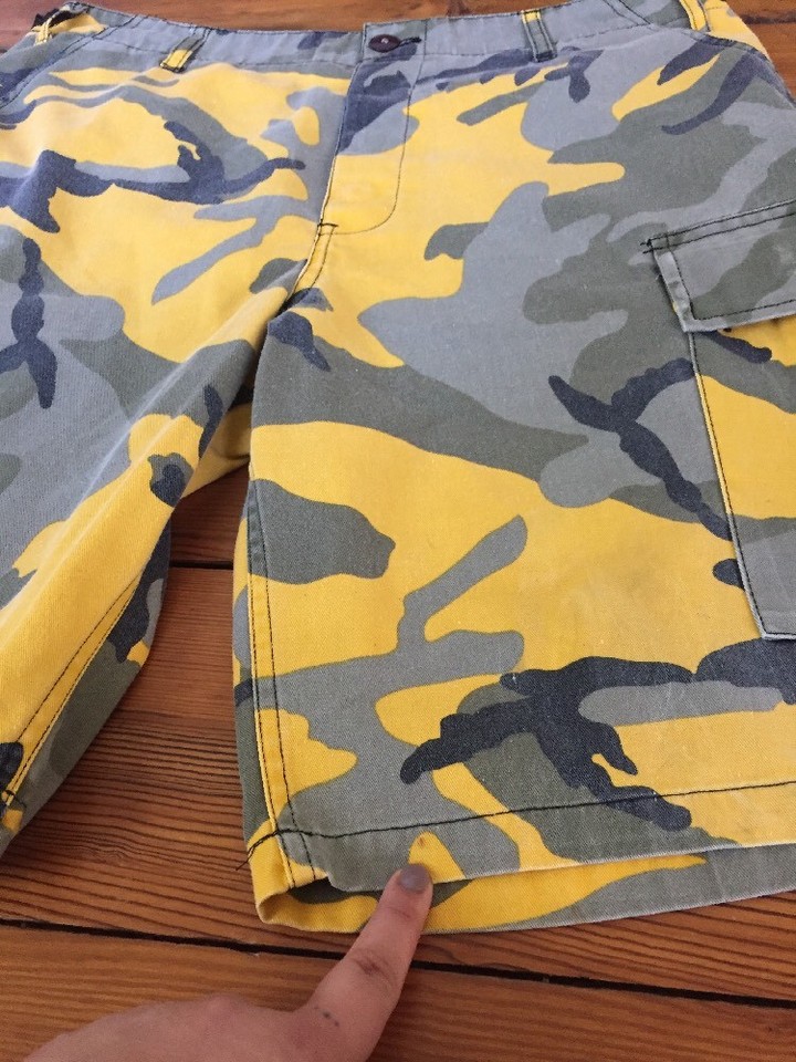 Rothco Ultra Force BDU Yellow Green Camo Cotton Cargo Short Medium ...