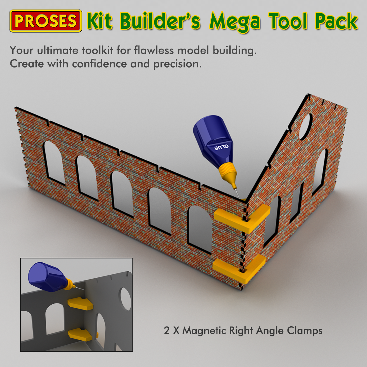 KIT BUILDER'S 14 PCS TOOL PACK Tool Set for Scale Models, Model Trains ...