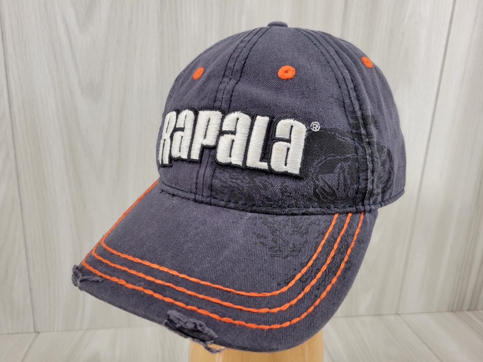Distressed Rapala Hat Cap Strap Back Adjustable Mens Blue Orange ...