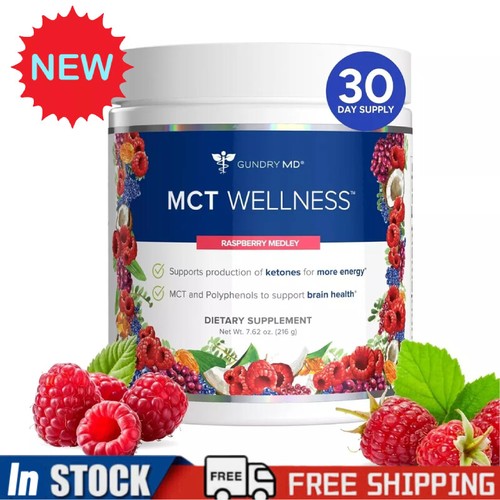 Gundry MD MCT Wellness Powder,Supports Energy & Brain, Raspberry Medley ...