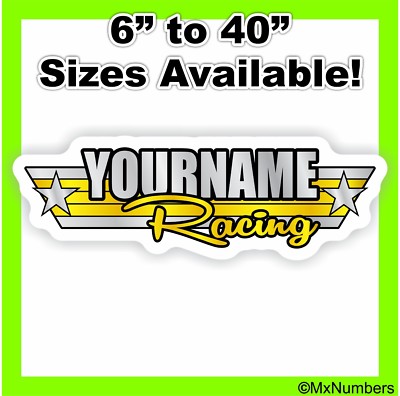 Custom Name Race Trailer Decal Sticker Graphics Truck MX ATV Go Kart ...