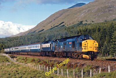 Railway Photo 6x4 Class 37 37012 Ethel BR Blue Passenger Train ...