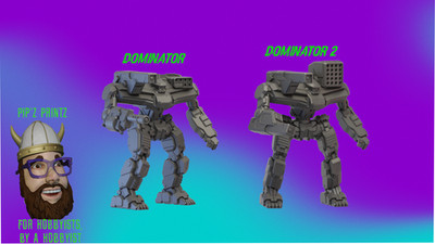 Dominator Alternate Mech Model For Battletech 6mm-10mm-15mm | eBay