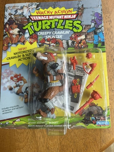 Creepy Crawlin' Splinter TMNT Wacky Action 1990 Playmates Figure NEW ...