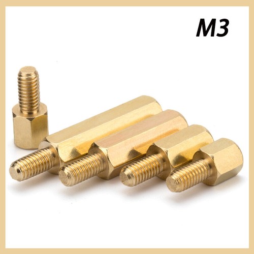M3 Male to Female Standoff PCB Threaded Spacers Hex Hexagonal Brass 4mm ...