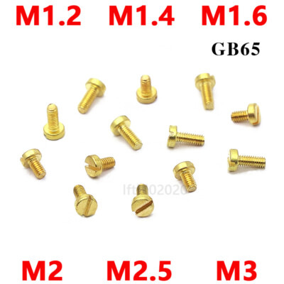 M1.2 M1.4 M1.6 M2 M2.5 M3 CHEESE HEAD SCREWS SLOTTED MACHINE SCREWS ...