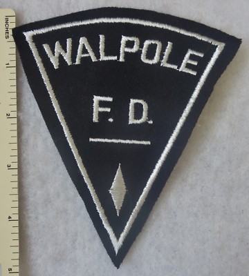 WALPOLE MASSACHUSETTS FIRE DEPARTMENT PATCH OLDER Vintage ORIGINAL | eBay