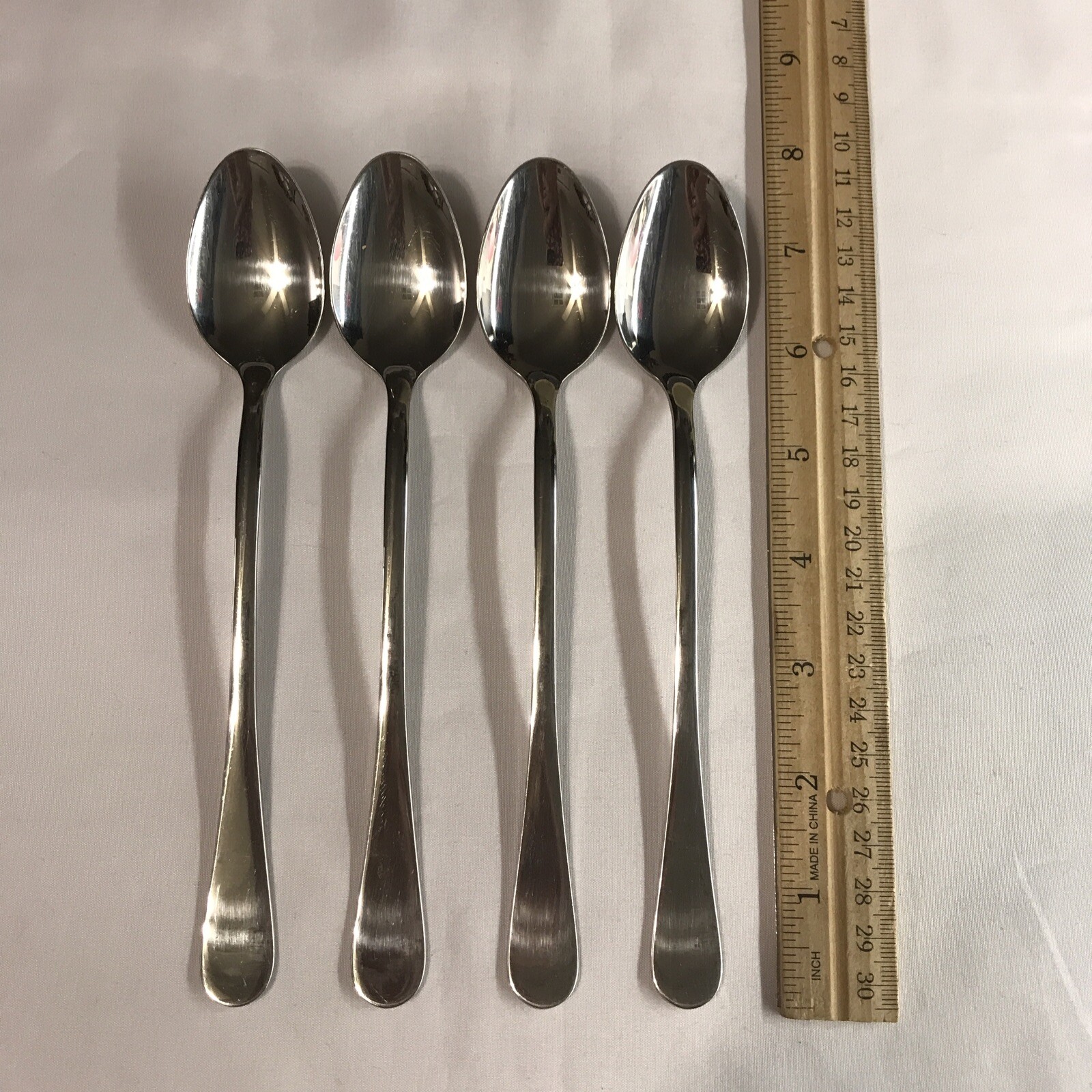 4 Iced Tea Spoons Insico International Maybe Windsor Pattern? UNUSED | eBay