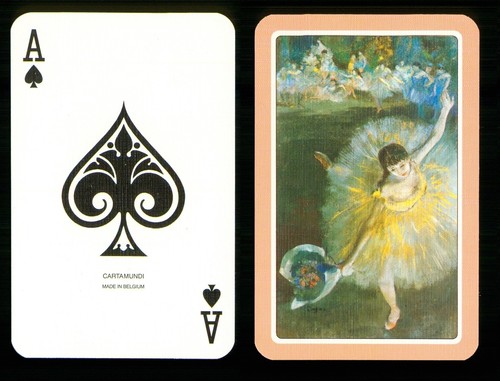 1 x Ace of Spades playing card Carta Mundi Degas ballet dancer flowers ...