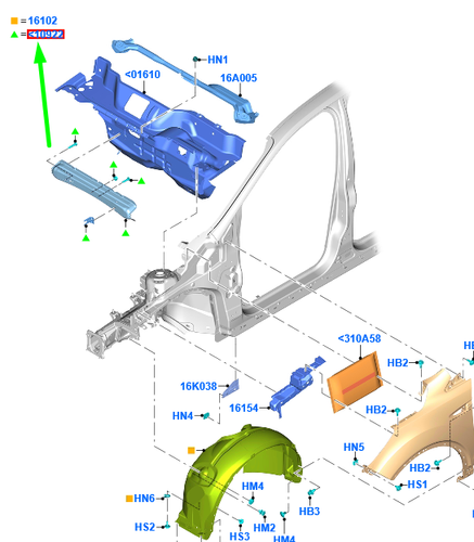FORD KUGA MK2 C520 Traverse centrale avant Assy 1806151 NOUVEAU ORIGINE ...