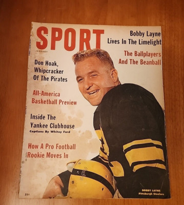1961 Sport Magazine BOBBY LAYNE Pittsburgh Steelers Cover 🏈 | eBay